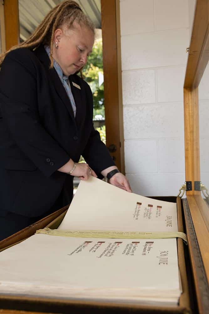 Hand Written Memorial Book – Harewood Crematorium